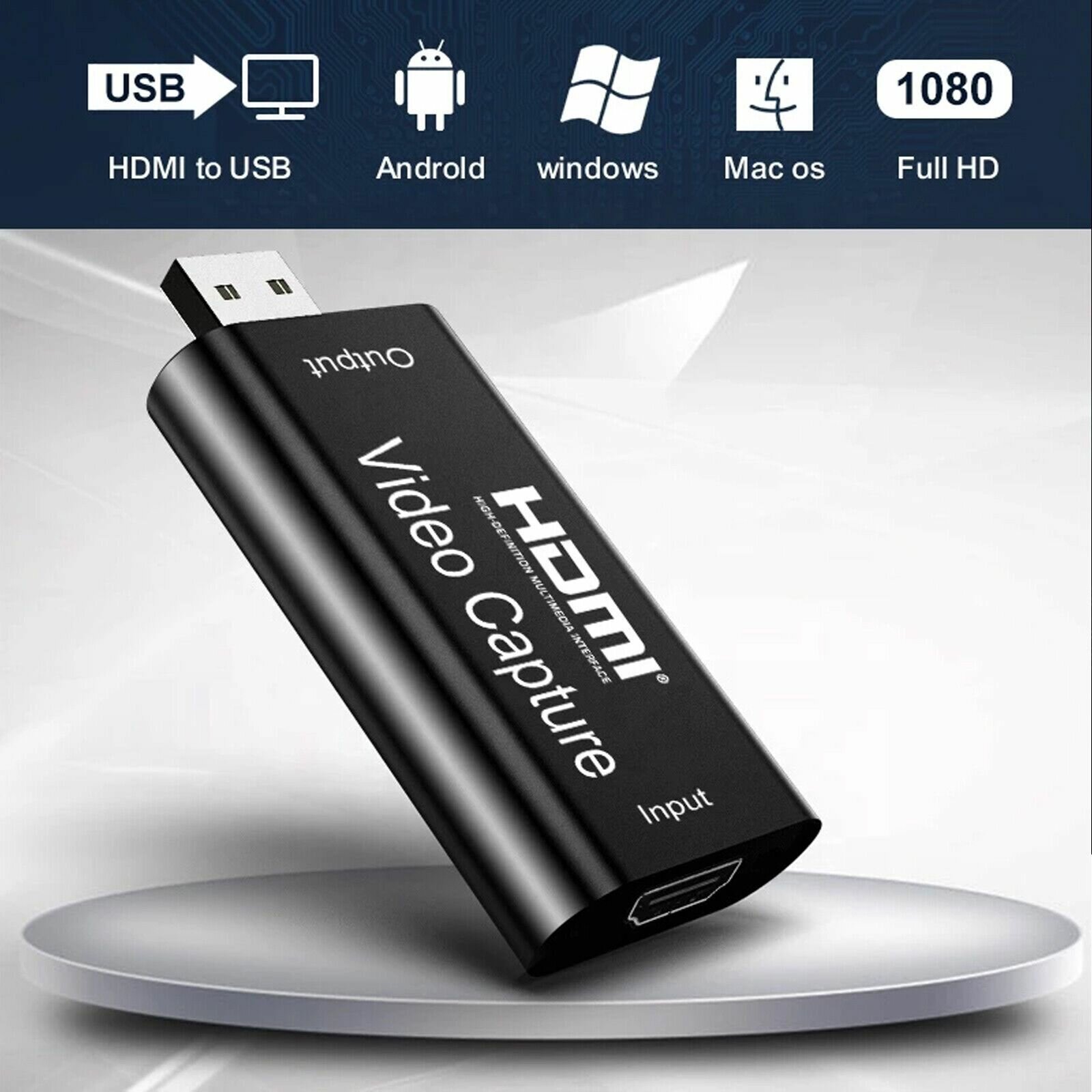 Карта видеозахвата 5-990A HDMI->USB 2.0 Video Capture/ Video Grabber/ Easycap/Capture Card для Windows