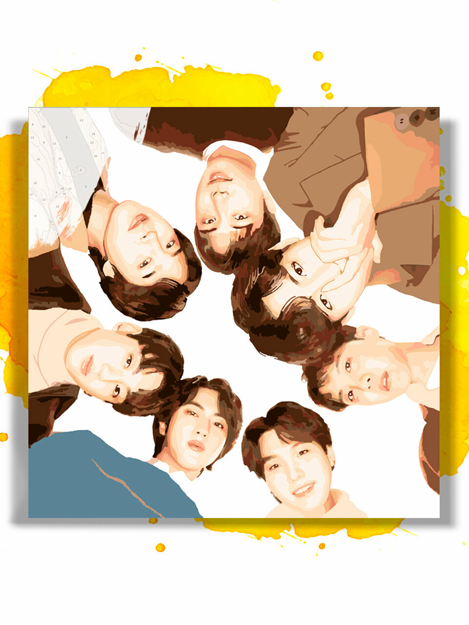 Картина по номерам на холсте Ты потеряла сознание на концерте BTS, 40 х 40 см