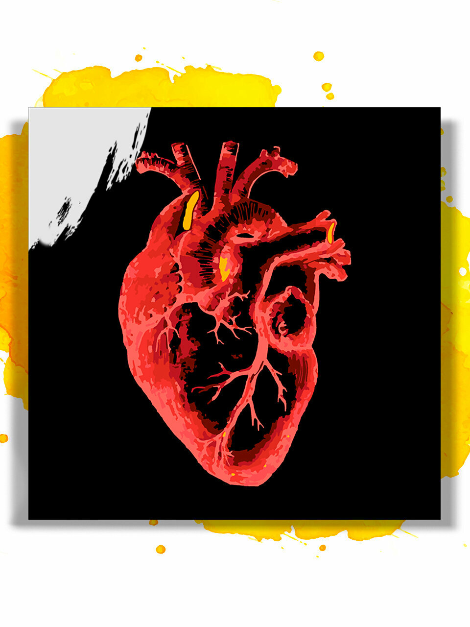 Картина по номерам на холсте Сердце 2, 40 х 40 см