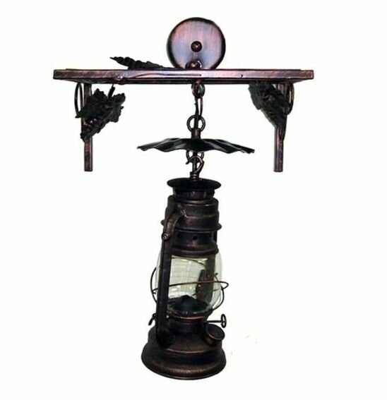 Бра керосинка с полкой