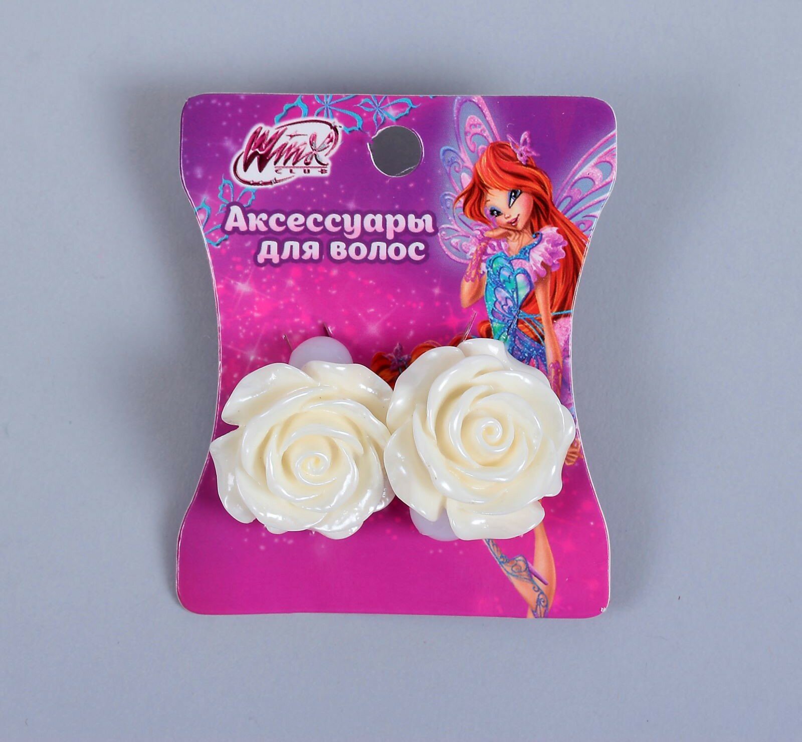 Набор резинок с розочкой Феи Winx, 2 шт, 6 х 7,2 см