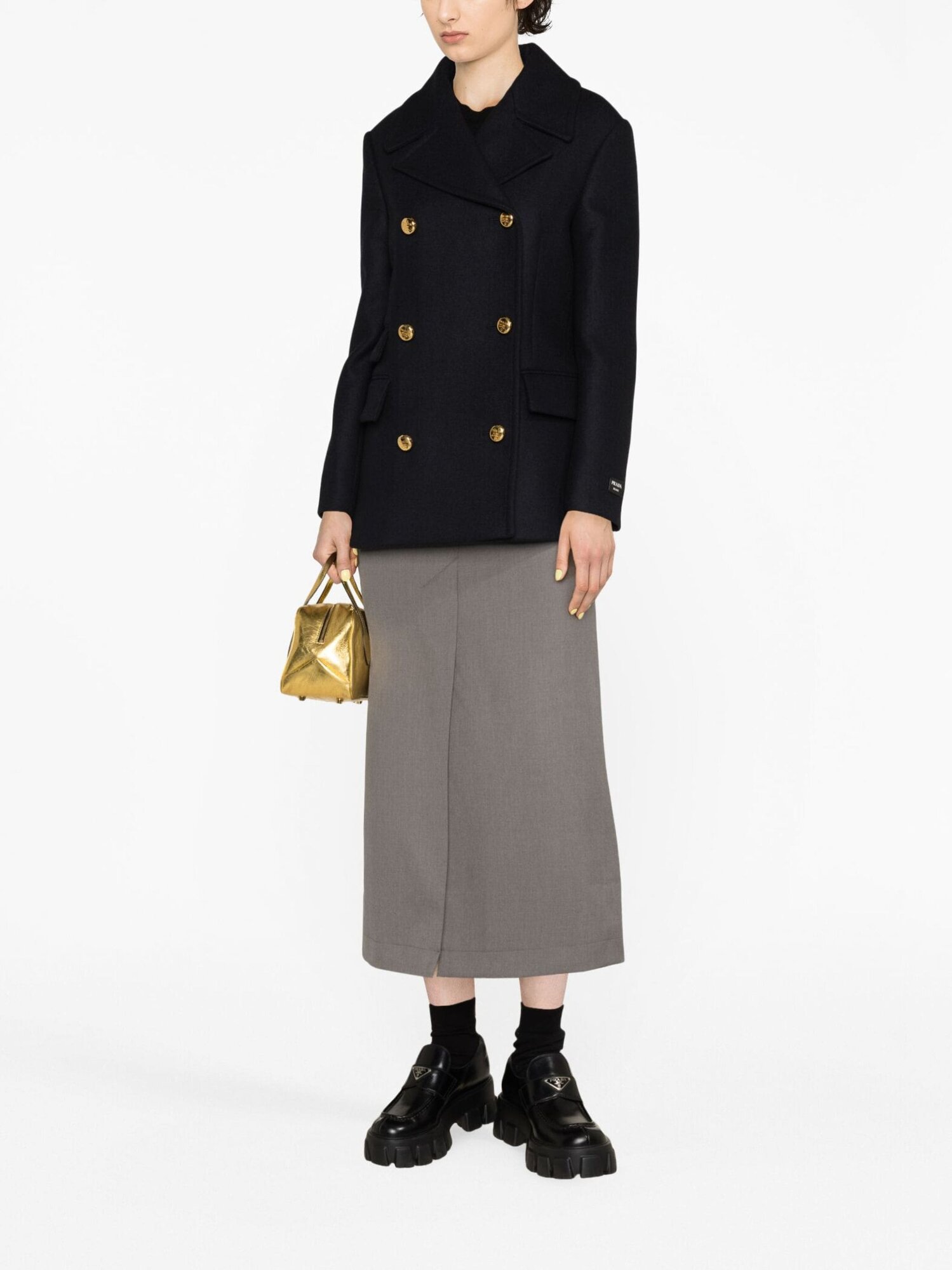 Куртка Prada Double-breasted wool jacket, размер 40 — фото 1