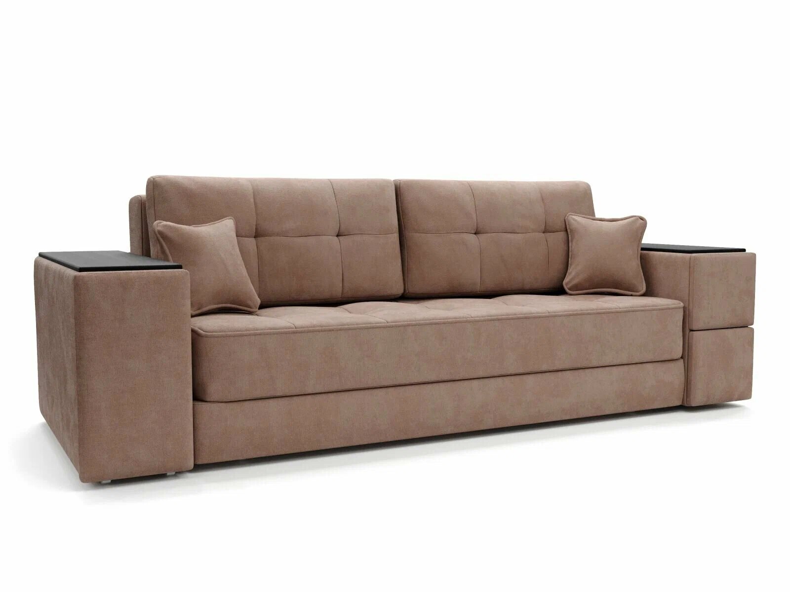 Диван-кровать "Кайман-5" еврокнижка 160*200, велюр, 84*276*115 коричневый