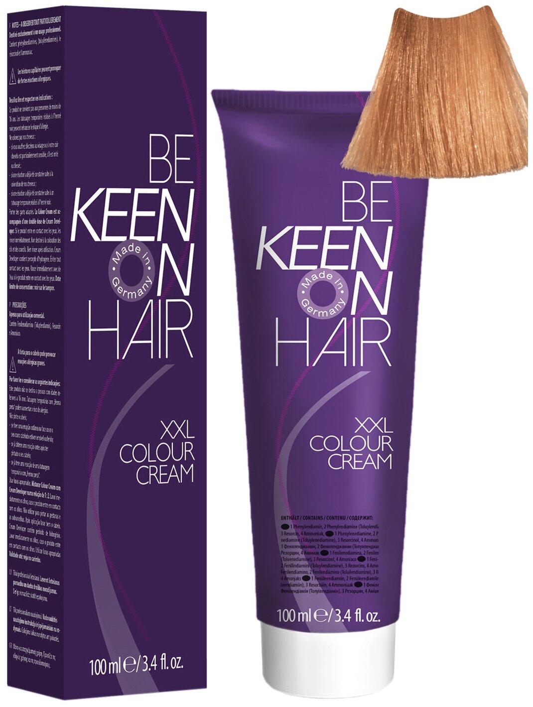KEEN Be Keen on Hair крем-краска для волос XXL Colour Cream, 8.34 blond gold-kupfer, 100 мл