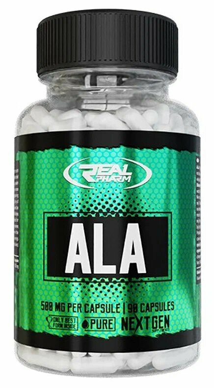 Альфа-липоевая кислота Real Pharm, в капсулах, 500мг, 90 капсул