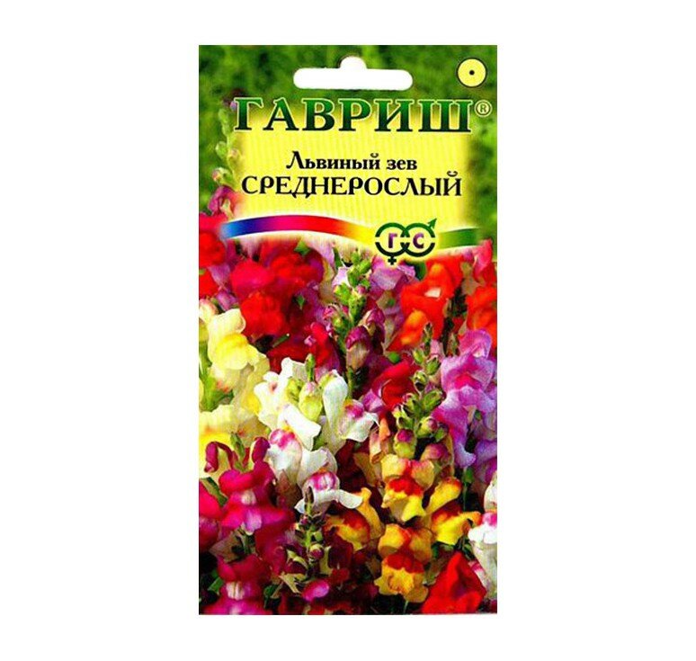 Цена за 10 пачек! Семена Антирринум (Львиный зев) Среднерослый 0,05г Одн смесь 60см (Гавриш)