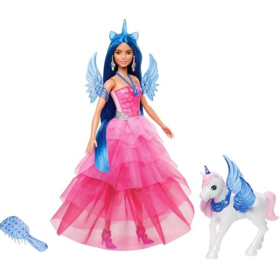 Кукла Barbie HRR16 Saphire Einhornpuppe mit blauen Haar Сапфировая принцесса-единорог