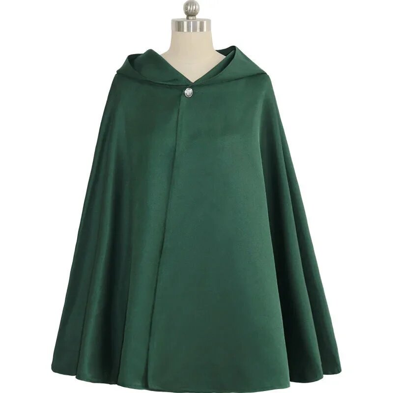 Косплей костюм Атака Титанов Леви Изумрудный, XXL, Green cape