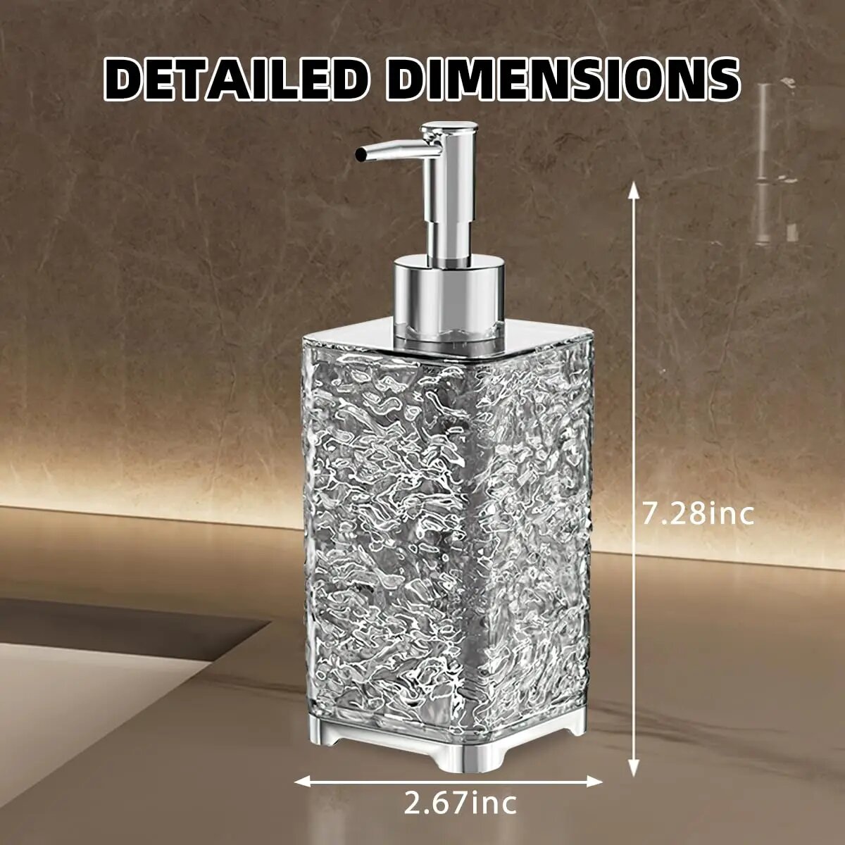 Дозатор мыла Square 400ml Gray