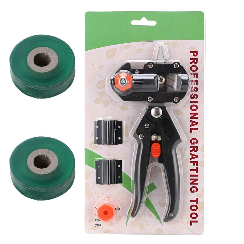 Профессиональный красный ящик для инструментов, прививочный секатор, садовый инструмент, ножницы для обрезки, ножницы для прививки фруктовых деревьев с лентой