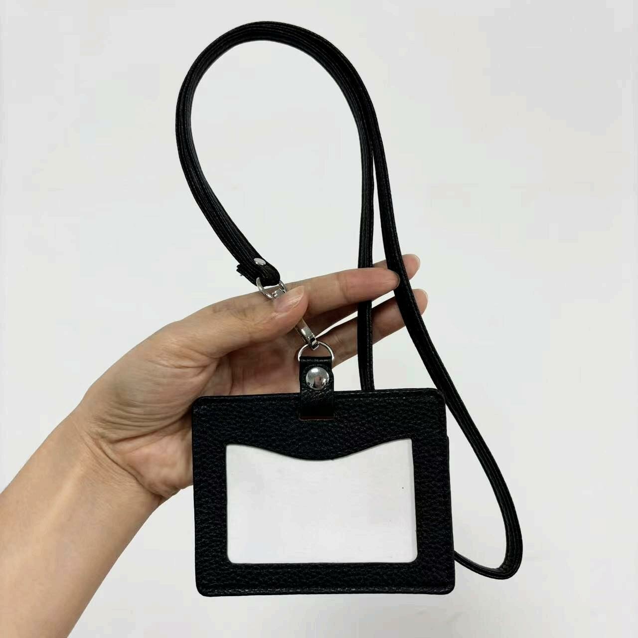 Кожаный шнурок для рабочего бейджа, держатель для удостоверения личности, модный бейдж, студенческий бейдж, карта питания, карта доступа на автобус, бейдж для сотрудника из натуральной кожи