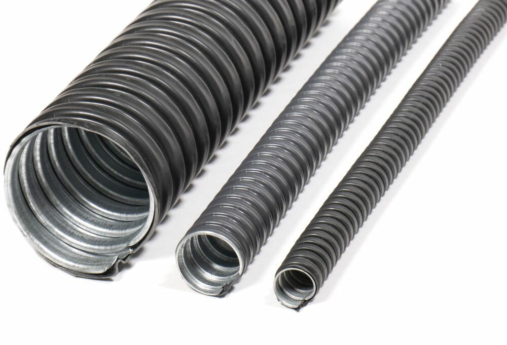 Металлорукав в ПВХ изоляции МРПИ НГ 15 d15мм без протяжки (уп.50м) гофроматик zeta42235
