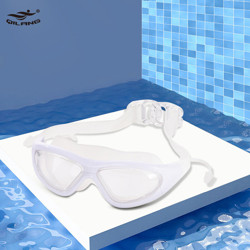 Очки для дайвинга Qi Lang водонепроницаемые противотуманные очки для плавания с большой оправой для взрослых унисекс