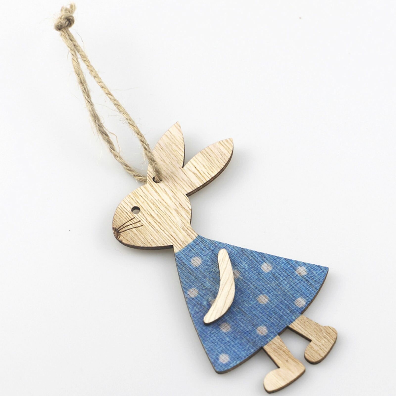 Деревянная подвеска в виде пасхального кролика пасхальный декор