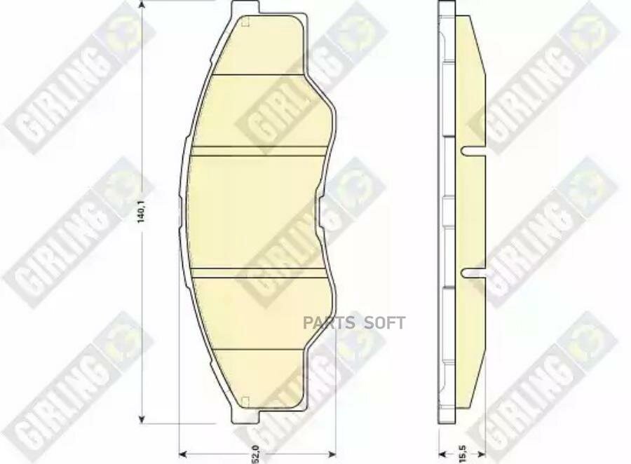 6135009 GIRLING Колодки тормозные TOYOTA HILUX 06- передние