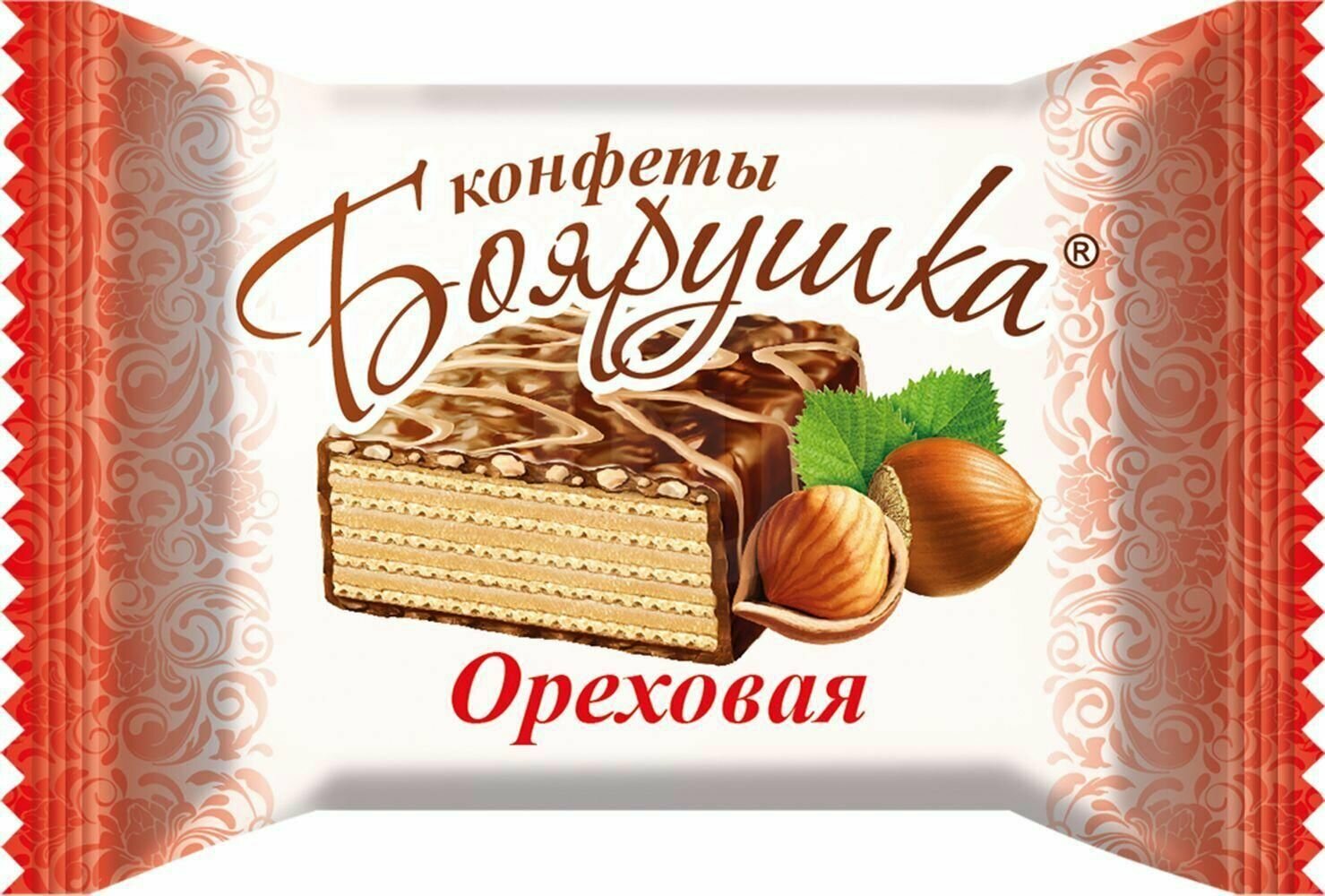 Конфеты тортик "Боярушка" Ореховая Славянка, вафельные, 1 кг