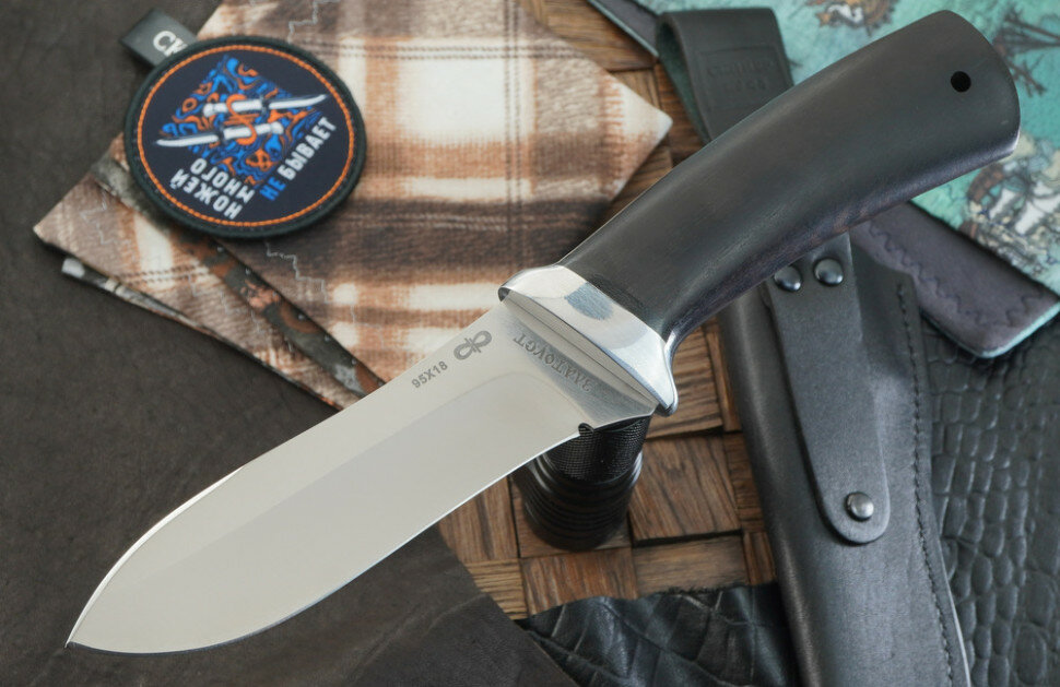 Нож туристический Аир Скинер, сталь 95Х18, рукоять граб