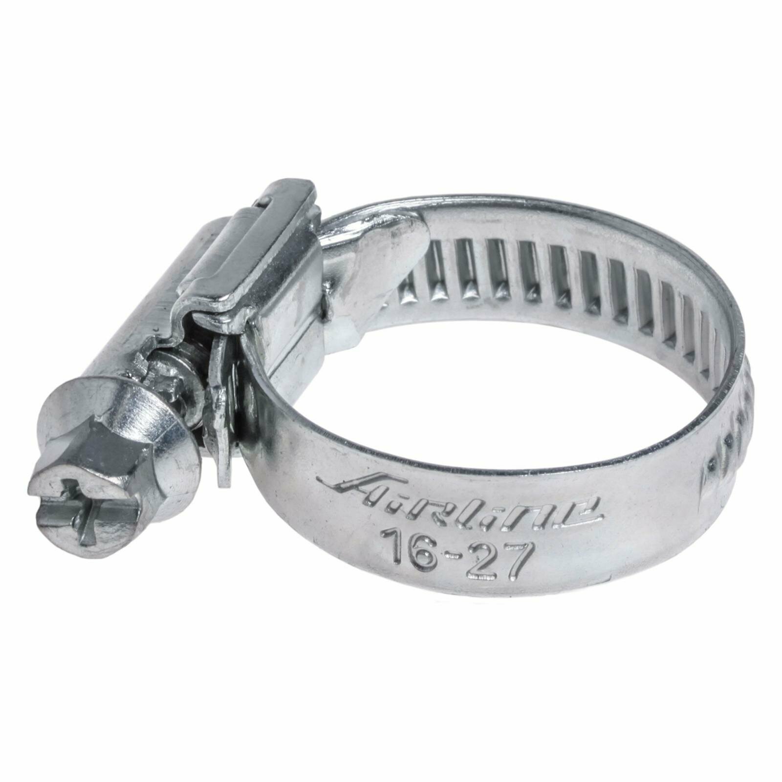 Хомут 16-27/9 мм, червячный, оцинкованный (W1), 1 шт.(AHC-SZ-04) AIRLINE