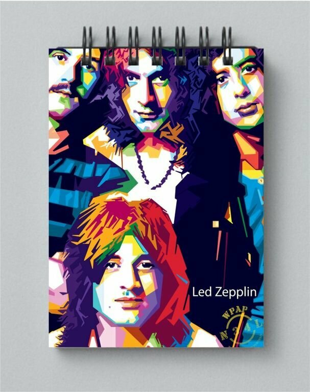 Блокнот Led Zeppelin, Лед Зеппелин №2, Размер А6, 10 на 15 см