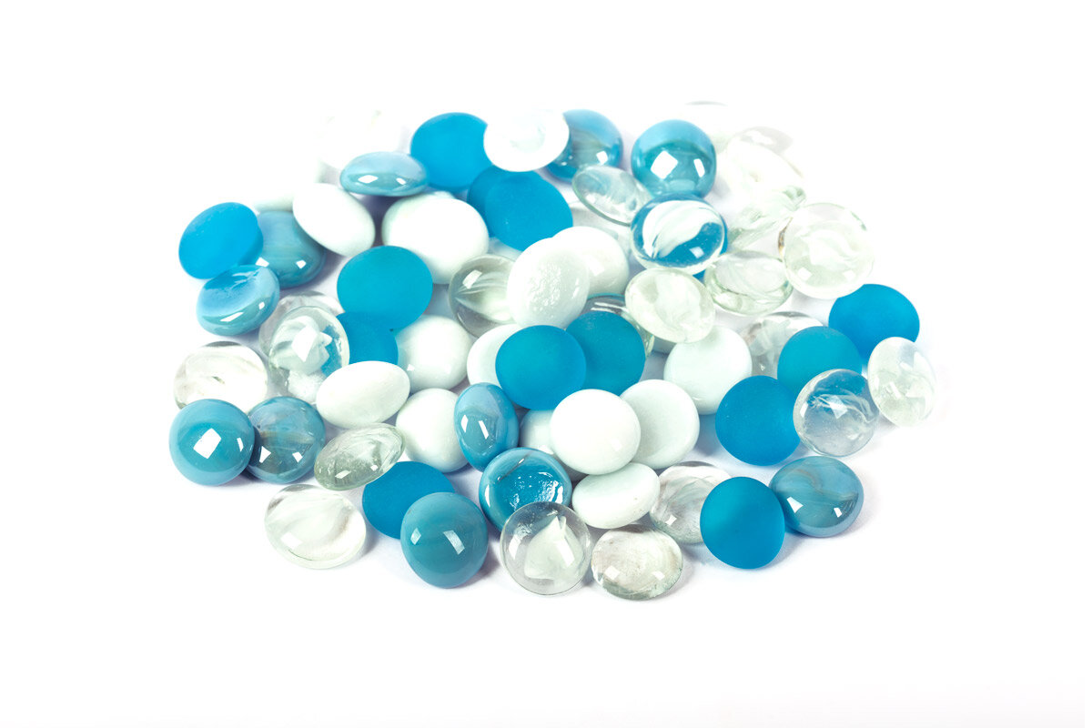 Blumentag GLG-08/17 марблс стеклянные камни 17 - 19 мм 340 г №05 ассорти для рукоделия