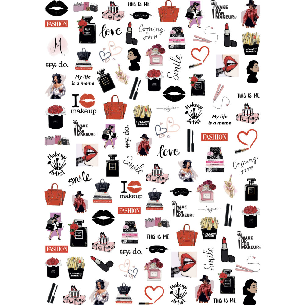 Слайдер-дизайн Crazy Shine Nails №2125 Косметика