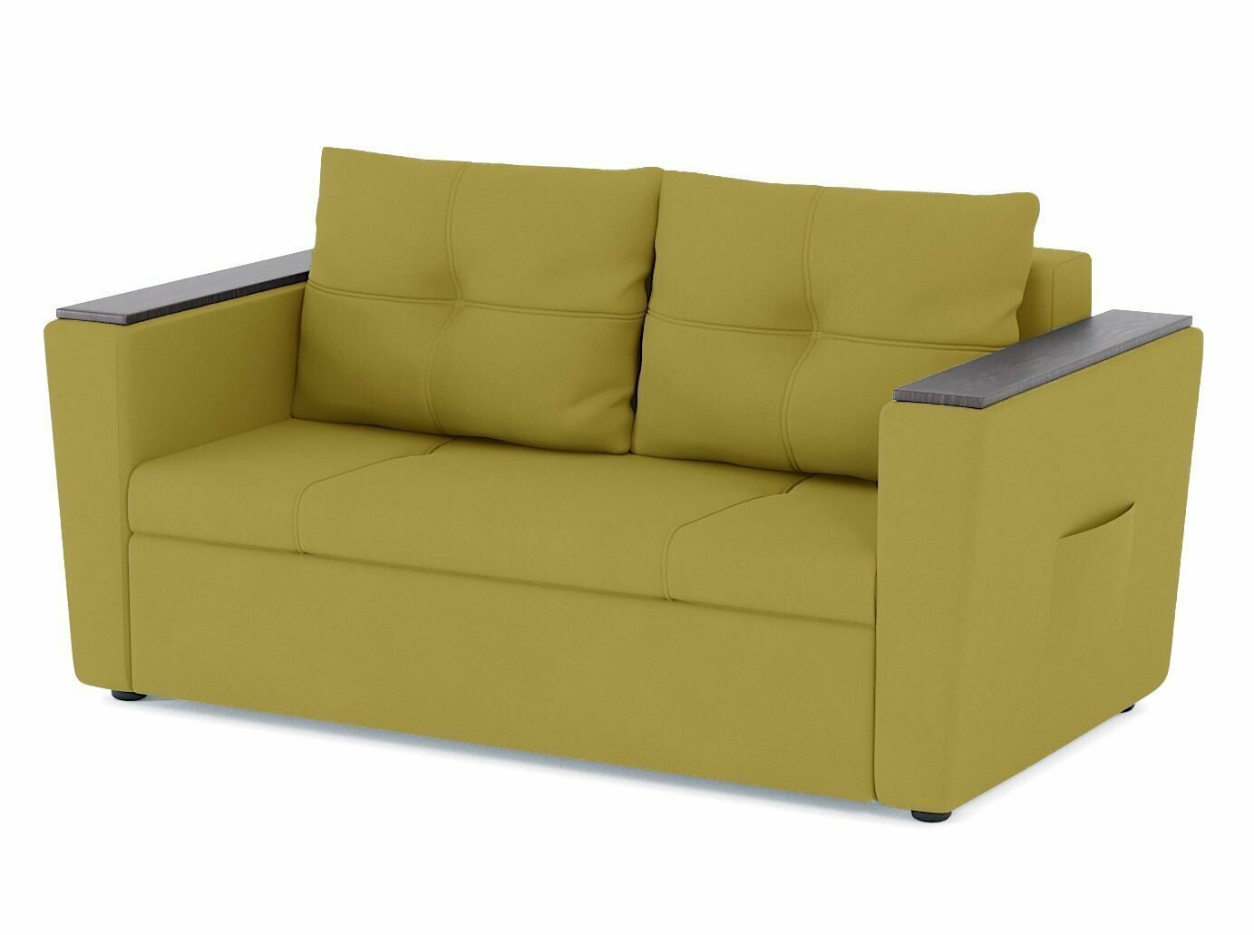 Диван-кровать Дубай Майами еврокнижка, велюр Зара Йеллоу 44