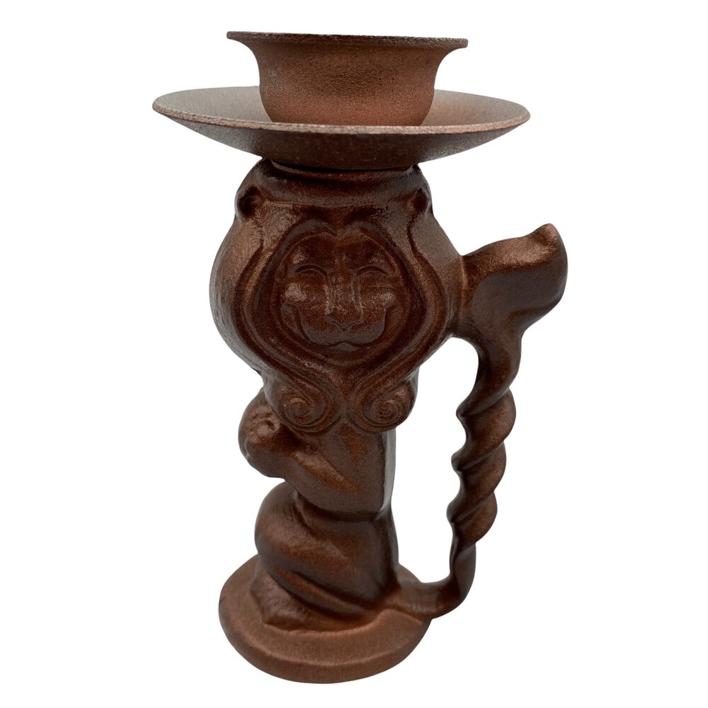 Металлический подсвечник "Лев с мячом" 1981-1991 гг, СССР