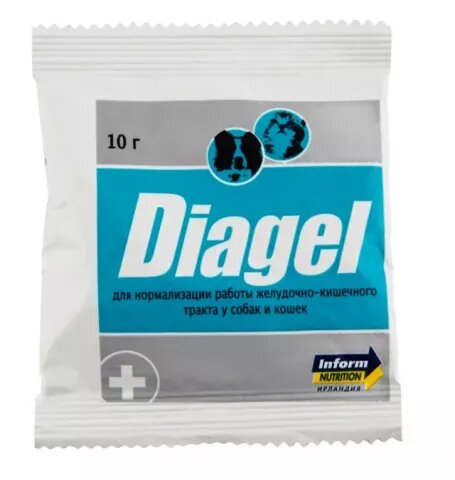 Inform Nutrition Диагель (Diagel) для стабилизации состояния кишечника при диарее и запорах у собак и кошек 10 г