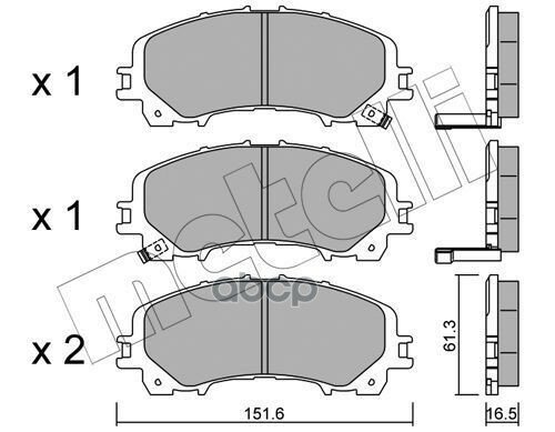 Колодки дисковые передние! Nissan X-Trail, Infiniti Q50 1.6dCi/2.2D 13> Metelli арт. 2210820