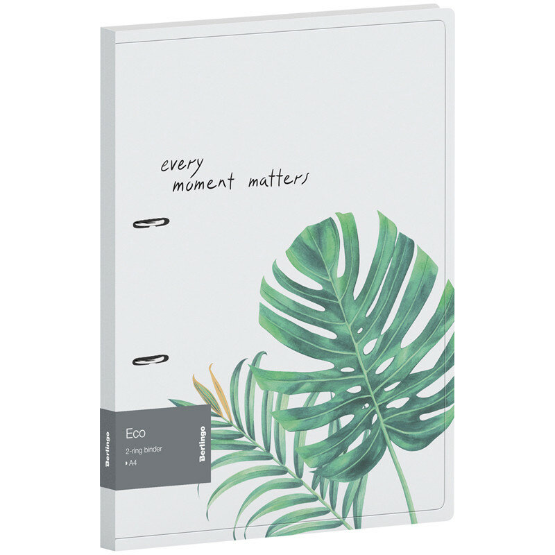 Папка на 2 кольцах Berlingo "Eco", 24мм, 600мкм, D-кольца, с внутр. карманом, с рисунком, 299505