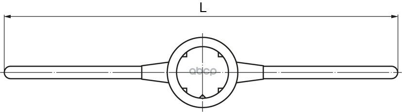 Вороток-держатель для плашек круглых ручных Ф20x7 мм THORVIK арт. DH207