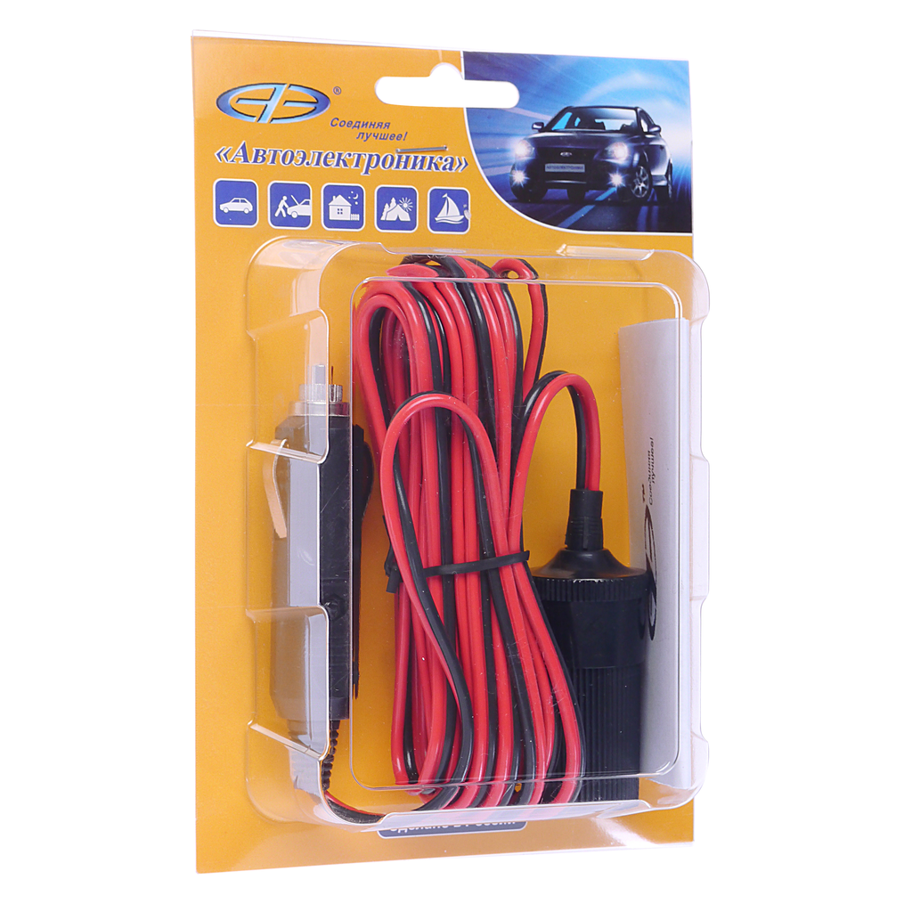 Удлинитель прикуривателя 12V штекер-гнездо 5м. с индикатором аэнк