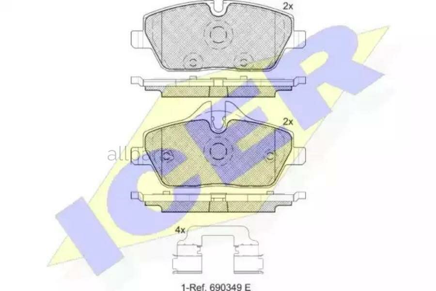 ICER 181662-200 Колодки торм. передн. BMW i3 (08/13-)