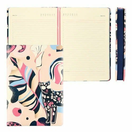 Ежедневник FIORENZO Bright Glamorous Leopard недатированный, А5, 168 листов, твердая обложка, с рисунком