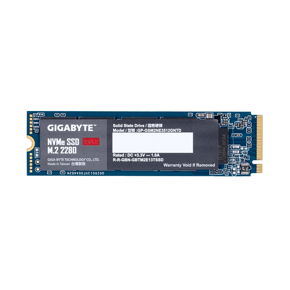 SSD диски Gigabyte Твердотельный накопитель внутренний Gigabyte GP-GSM2NE3512GNTD 512GB M.2 PCI-E 3.0x4