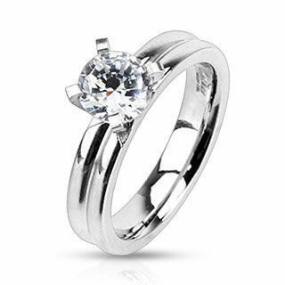 Кольцо помолвочное, фианит