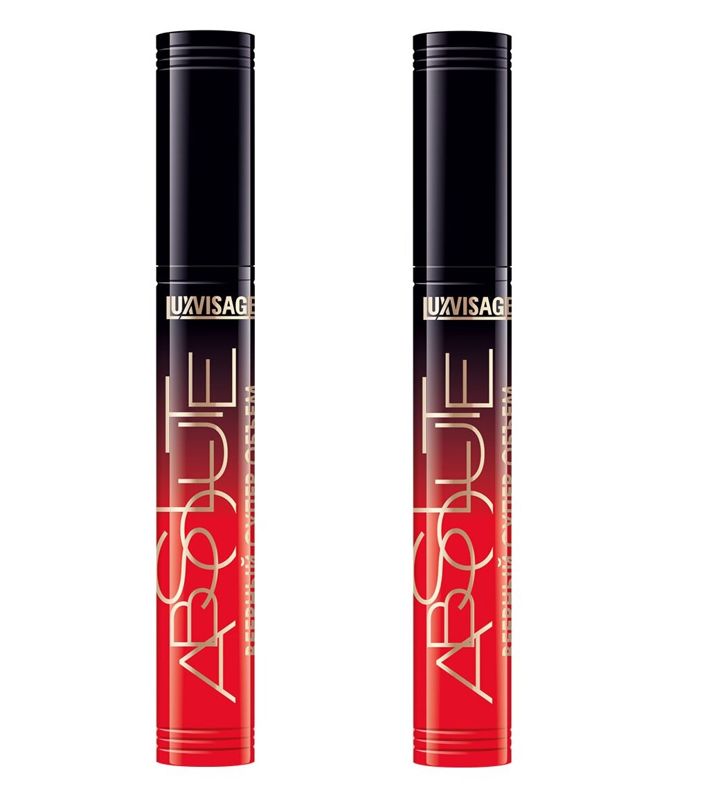 Тушь для ресниц Luxvisage Absolute веерный супер объем, черный, 8 гр - 2 штуки