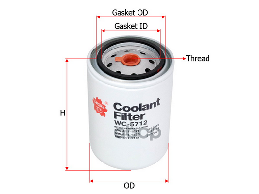 Фильтр охлаждающей жидкости Sakura арт. WC5712