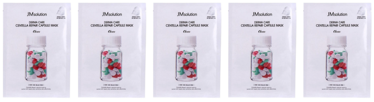 Успокаивающая тканевая маска JMsolution с центеллой, Derma Care, 30 мл, 5 шт
