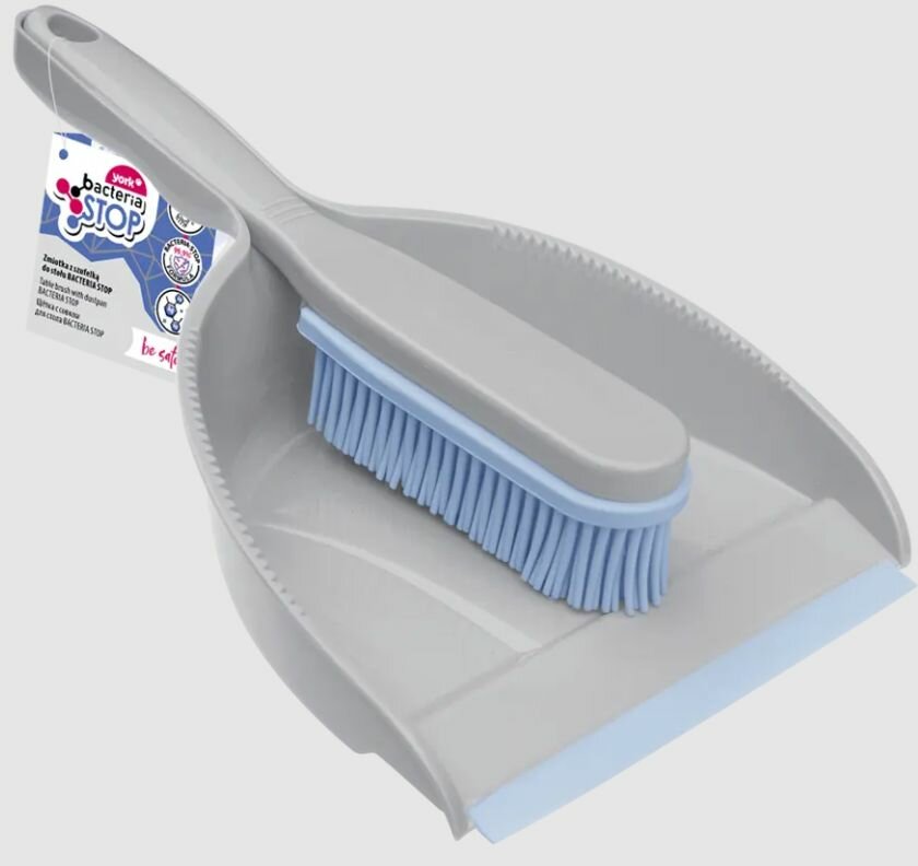 Щетка + совок с резиновой щетиной York Бактерия Стоп, 062060