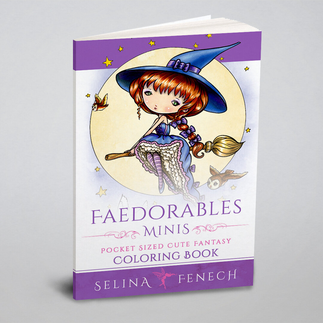 Faedorables Minis - Pocket Sized Cute Fantasy Coloring Book