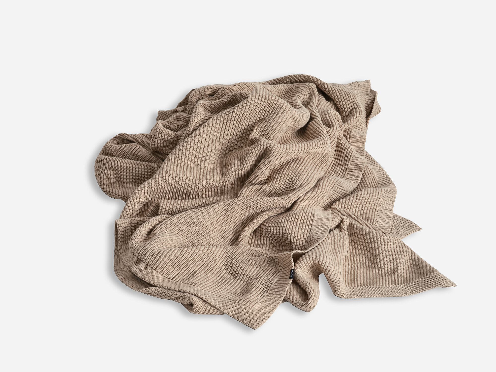 Плед Delo ЛАВ, вязаный, хлопок/акрил, 160 см x 200 см, цвет бежевый