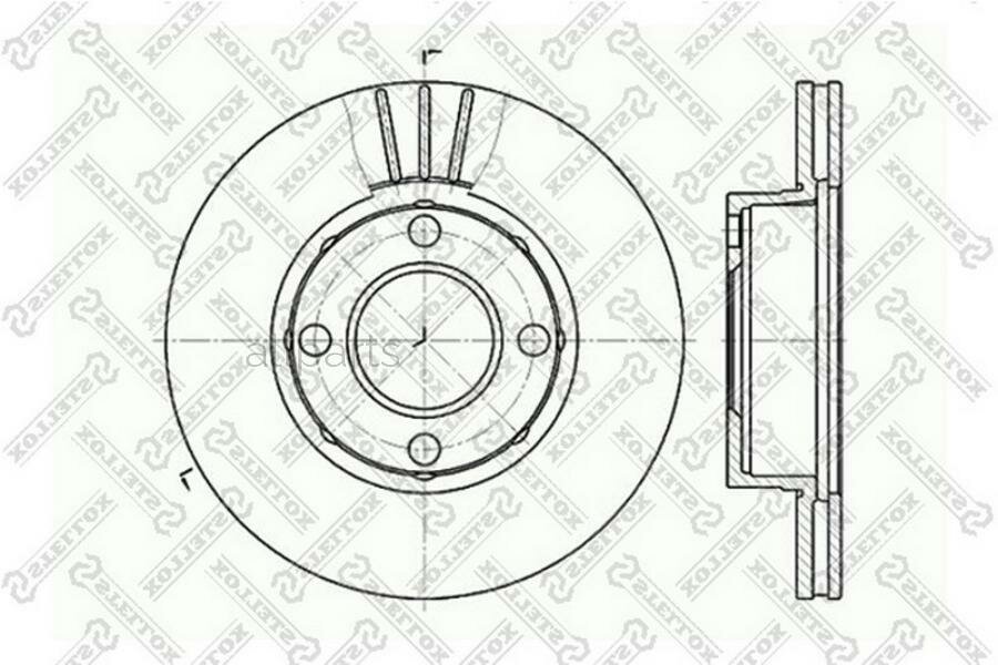 STELLOX 60204738VSX диск тормозной передний!\ Audi 80 1.6-1.9TDi 88>
