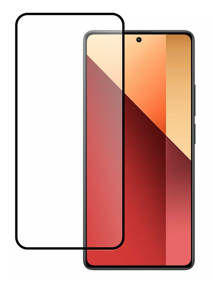 Защитное стекло Full Glue PERO для Xiaomi Redmi Note 13 Pro (4G) (Черный)
