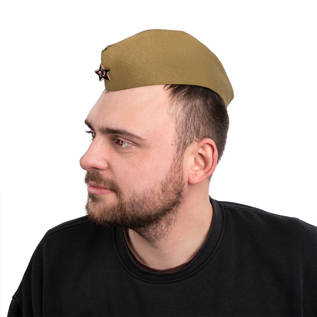 Пилотка военная, со звездой, 51-56 разм, Дон Баллон, Зеленый, 1 дюйм, 1 шт.