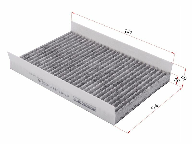 Фильтр салона угольный для Kia Ceed 07-12, Hyundai I30 07-12 / арт. ST971331H000U / бренд SAT / OEM 971331H000