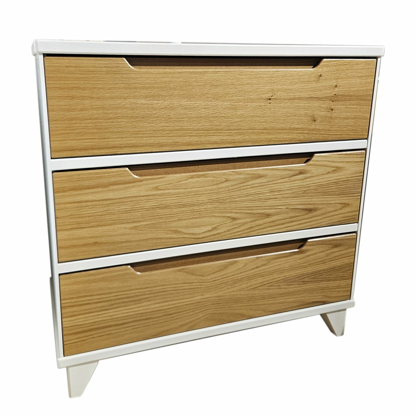 Комод Вива WW051, цвет Белый/Дуб, массив