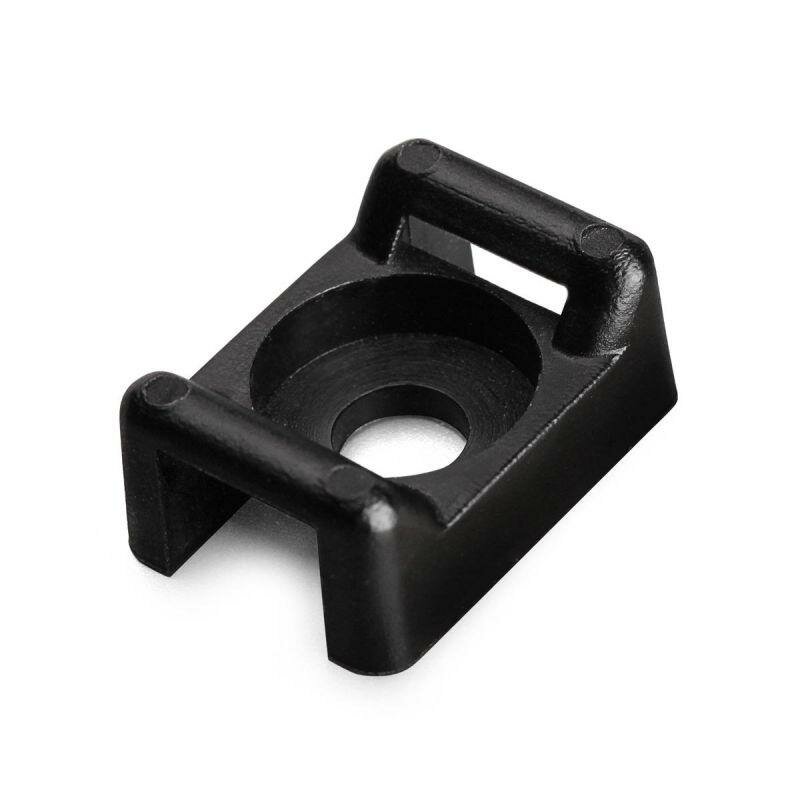 Монтажные площадки Fortisflex под винт ПМО, 22х16 мм, черные, 100 шт