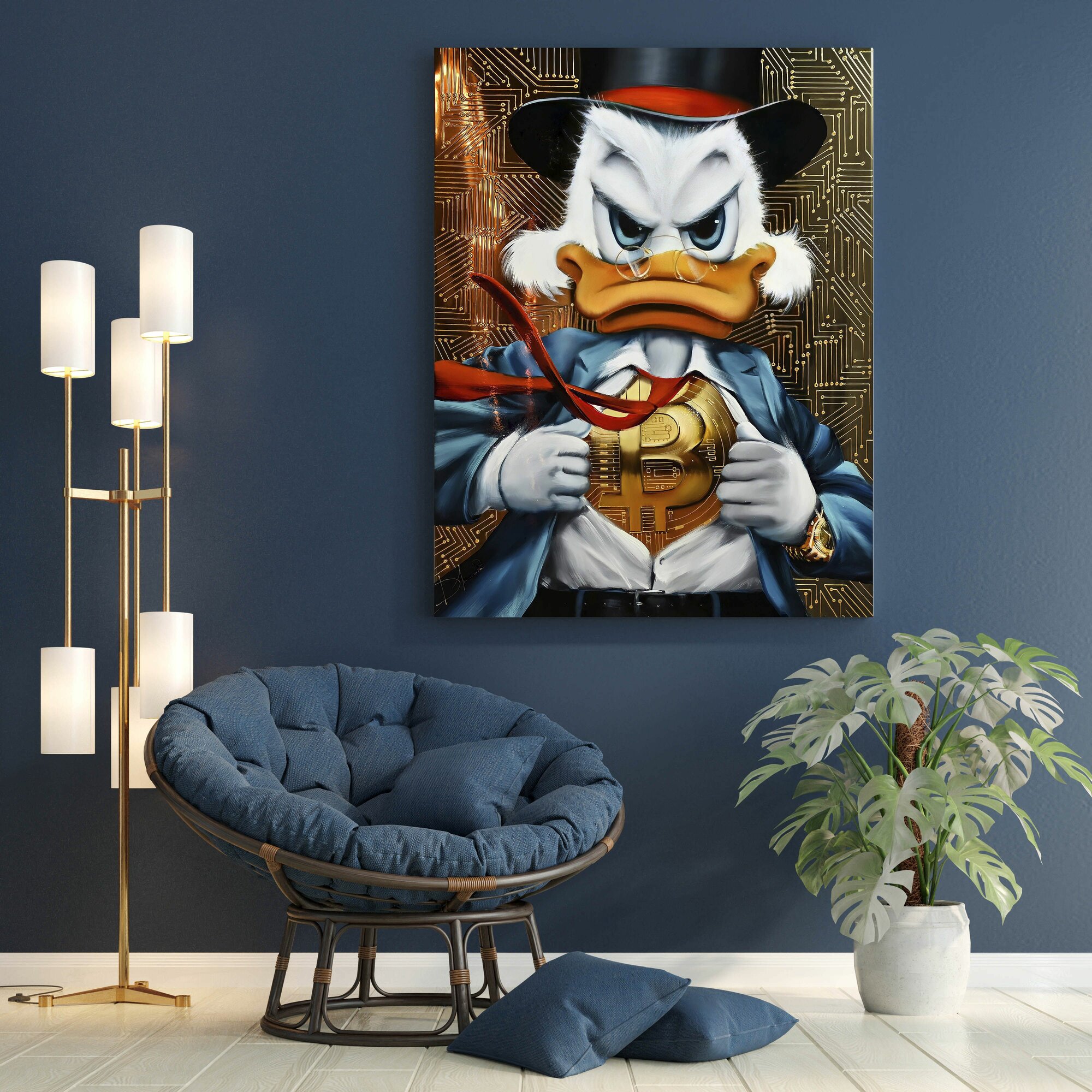 Картина "Скрудж макдак и биткоин"