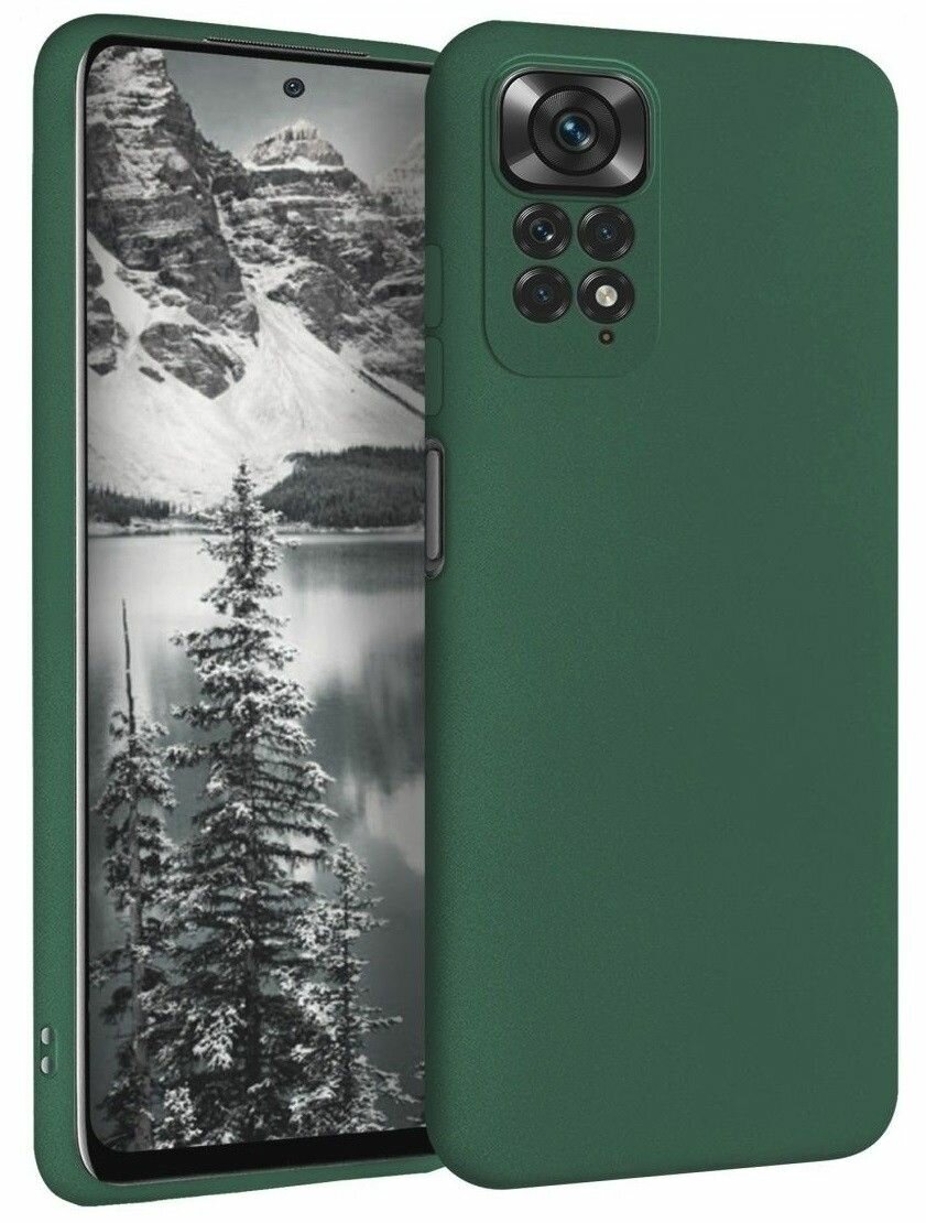 Чехол для Xiaomi Redmi Note 11 / Xiaomi Redmi Note 11S силиконовый Silicone Cover зелёный